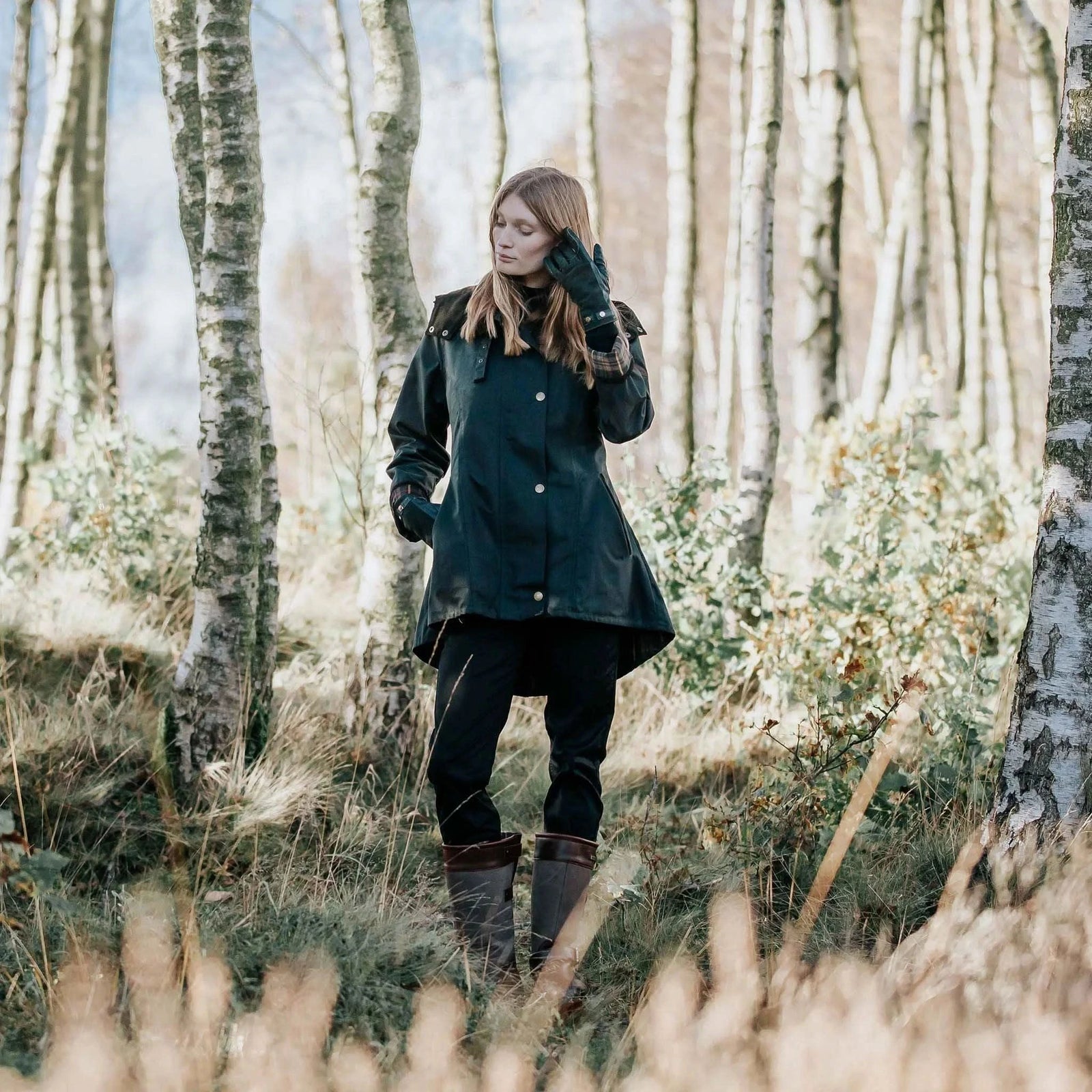 Welligogs Louise Huntsman Coat Dark Green from Hamilton Hatt