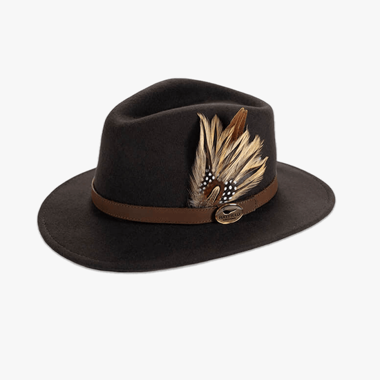 Hayfield England Fedora Brown – Hamilton Hatt